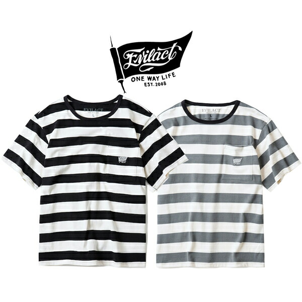 【楽天市場】Evilact Border Pocket Ss イーブルアクト ボーダー ポケット ショートスリーブ：TWOFACE