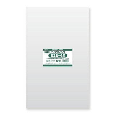 【楽天市場】【メール便対応】HEIKO OPP袋 クリスタルパック S28-45(テープなし) 100枚 厚0．03×幅280×高450mm：ツーリーフ