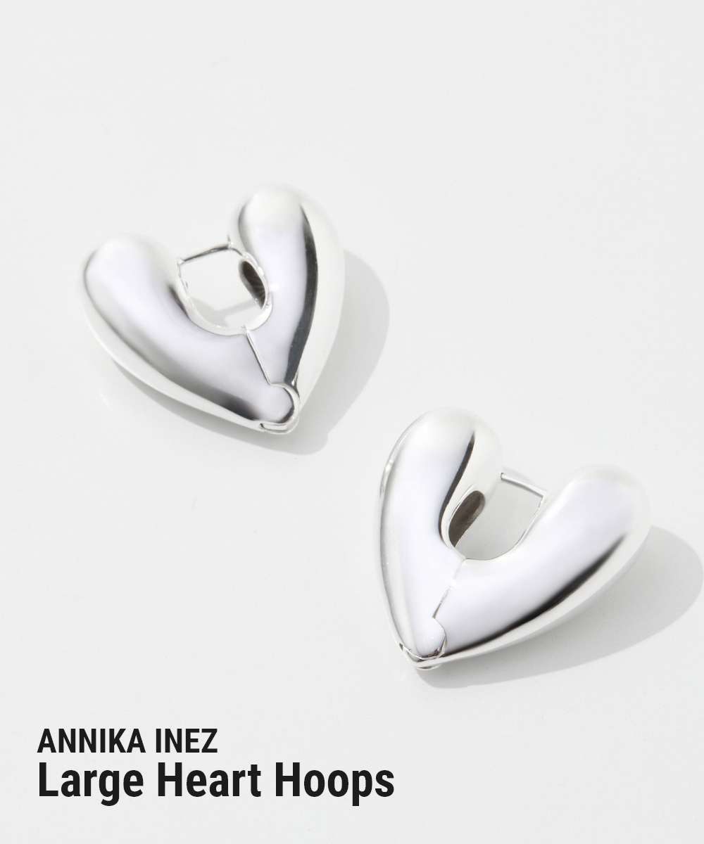 【楽天市場】アニカイネズ ANNIKA INEZ Large Heart Hoops ラージ ハート フープ E926 LRG ピアス レディース アクセサリー シルバー：U-STREAM