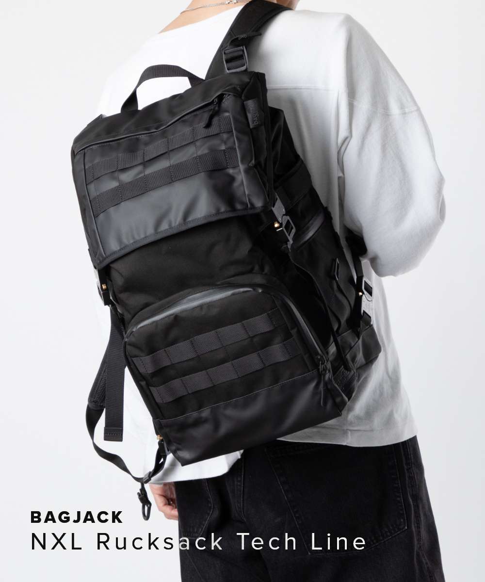 【楽天市場】バッグジャック bagjack NXL Rucksack Tech-line ユニセックス バッグ バックパック コブラバックル ...
