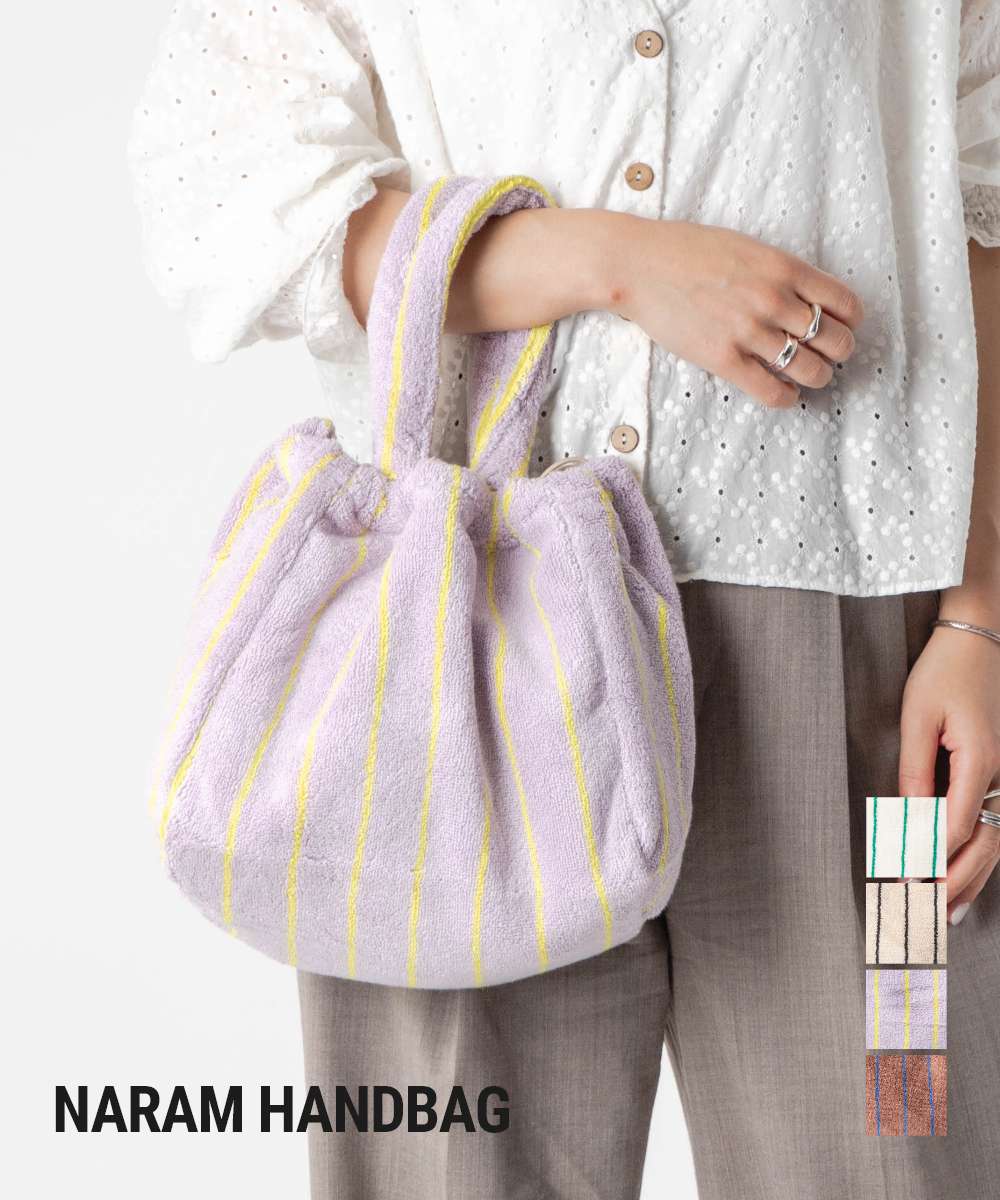【楽天市場】ボングスタ BONGUSTA NARAM HANDBAG ナラム ハンドバッグ トートバッグ タオル地 レディース バッグ：UBLANC