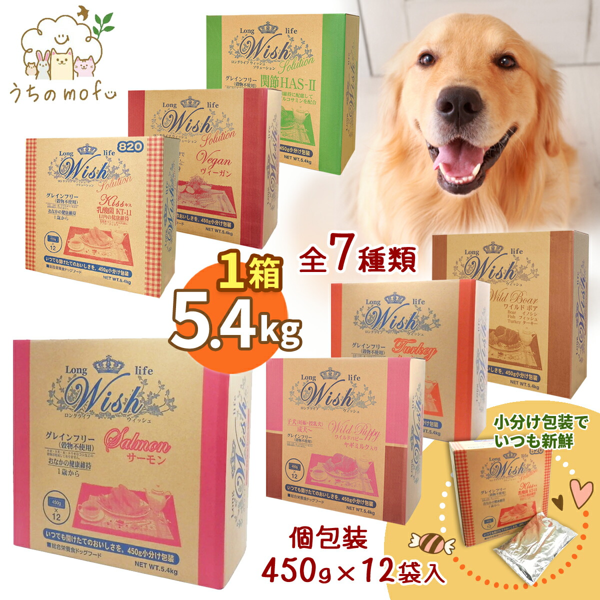【楽天市場】＜クーポン5％OFF＞ウィッシュ Wish ソリューション 犬用 ドッグフード サーモン ワイルドボア ターキー ワイルドパピー HAS-2 ヴィガーン キス 5.4kg 1歳犬用 ...
