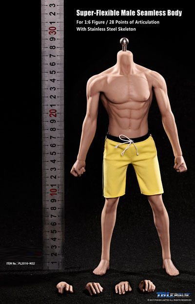 【楽天市場】【TBLeague】Super flexible Asia Male Seamless Body PL2016-M32 TBリーグ 1/6スケール シームレス男性ボディ（ヘッドなし ...