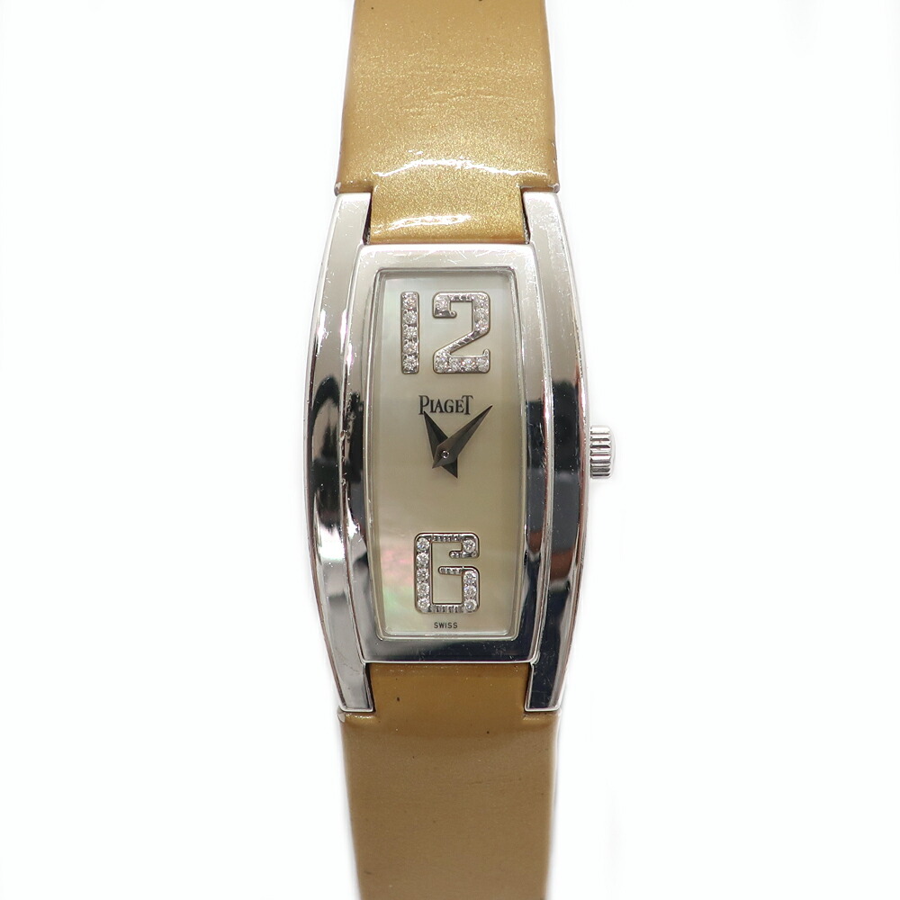 【楽天市場】【天白】【PIAGET】ピアジェ ライムライト P10100 750WG K18金 2針 シェルダイアル インデックスダイヤ QZ ...