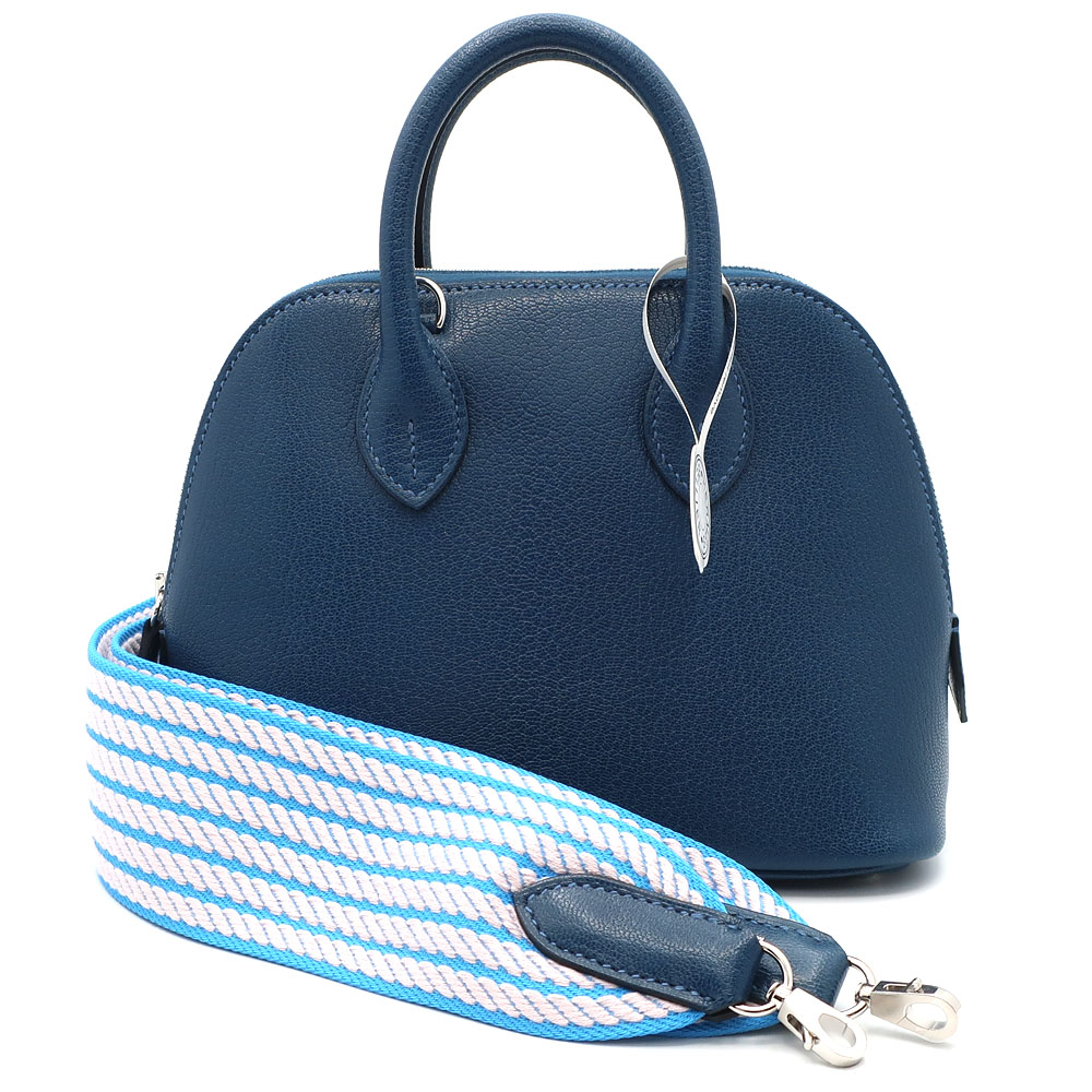 【楽天市場】【最大3万円割引クーポン 12/1~】【天白】【HERMES】エルメス ボリード1923 ミニ シェーブル ディープブルー K刻印 ...
