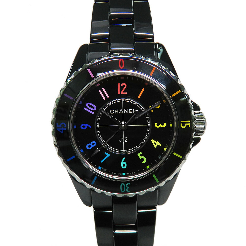 【楽天市場】【名古屋】【CHANEL】シャネル J12 ブラック エレクトロ 33MM H7121 セラミック 世界限定1255本 クォーツ ...
