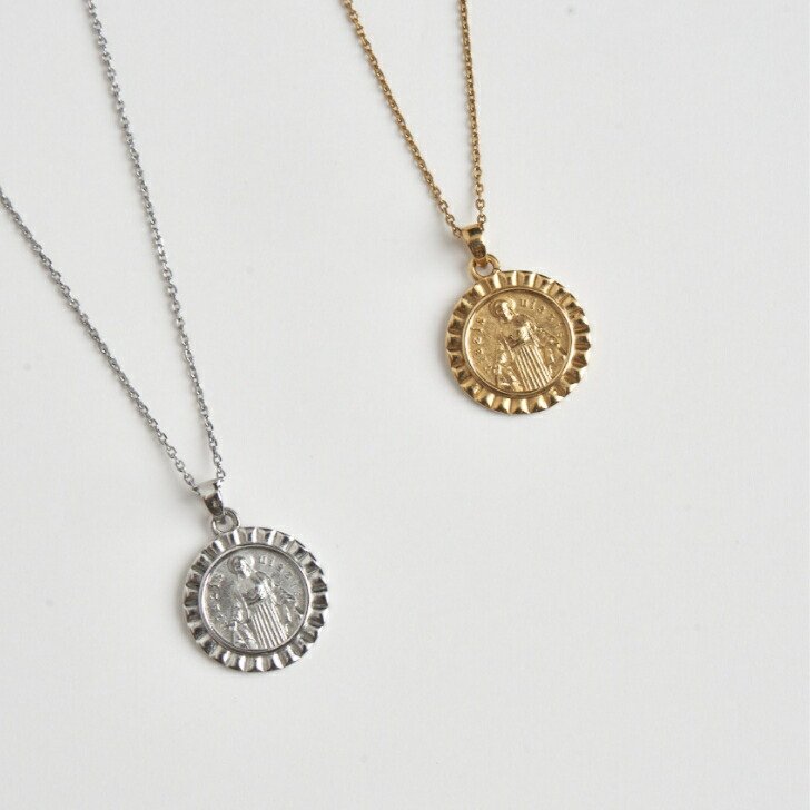 【楽天市場】サークルコインチャームネックレス ユニセックス サージカルステンレス：uiazis