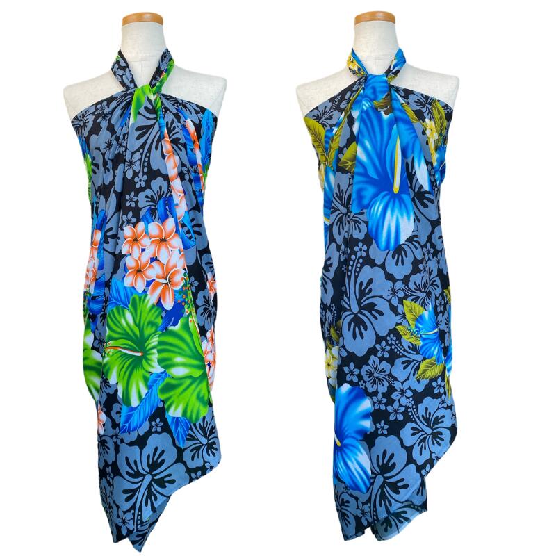 【楽天市場】フリンジ付パレオ 大判パレオISLAND PAREO(HIBISCUS 14)全5色 レーヨン製 160cm×110cm：ULU ...