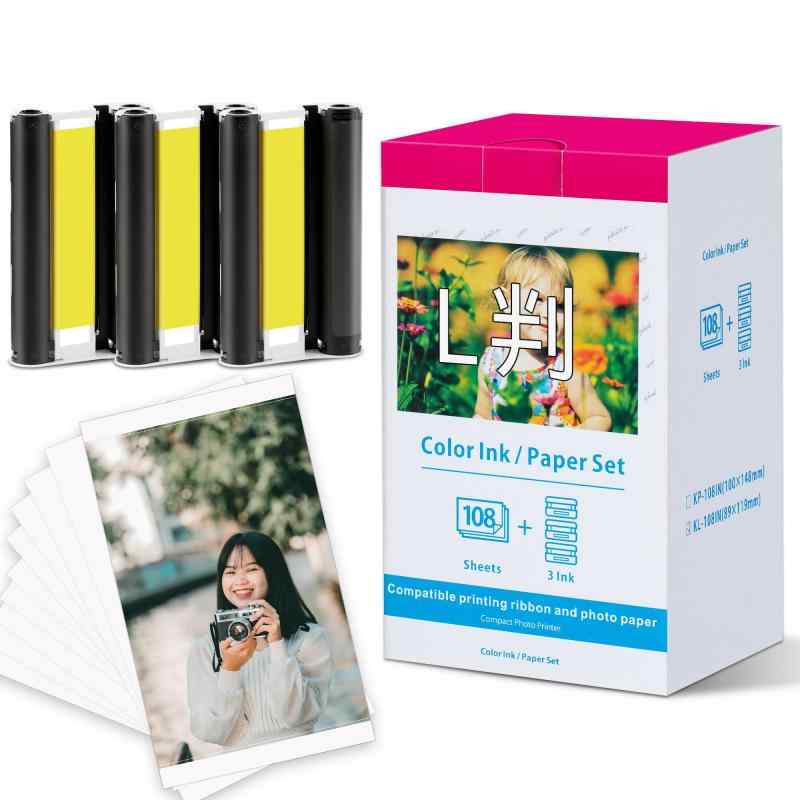 【楽天市場】カラーインクカ/ペーパーカセット 光沢紙 と互換性のある キャノン canon SELPHY CP1500 CP1300 ...