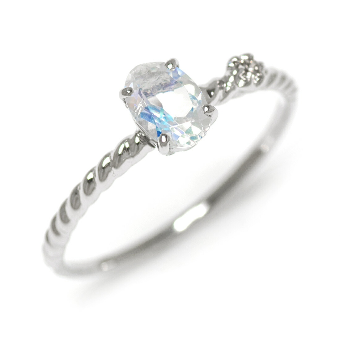 【楽天市場】月間優良店500円クーポン 【即日発送可能(刻印不可)】【11号】リング ブルームーンストーン ダイヤモンド 「spaiato ...