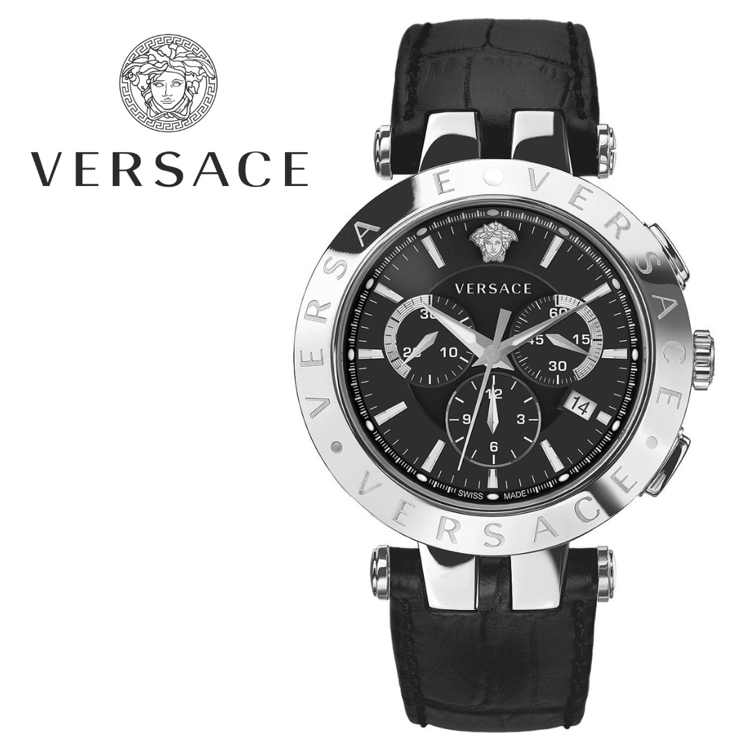 【楽天市場】[VERSACE]ヴェルサーチ メンズ 腕時計 V-Race デュアルタイム Mens 42mm 5ATM VERQ00620 ...