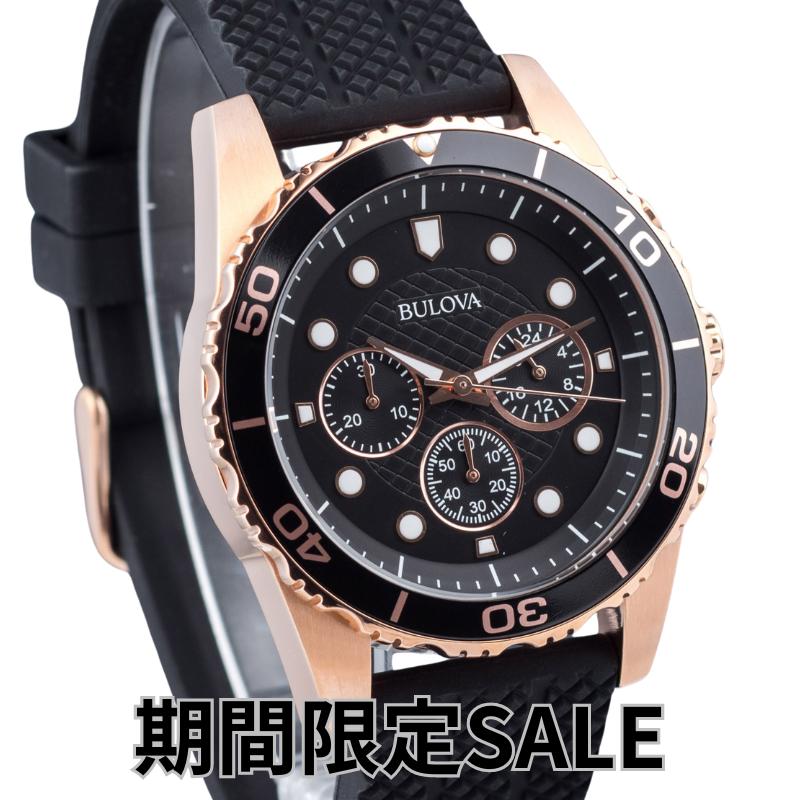 【楽天市場】[期間限定超セール開催中][日本未発売]BULOVA ブローバ 時計 メンズ ブローバ 腕時計 44mm ブラック 98A192 ...