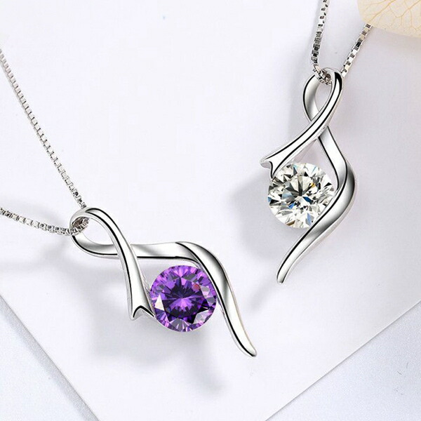 【楽天市場】リボン フライング ネックレス レディース czダイヤ 水晶 プラチナ仕上げ：雲柱堂 楽天市場店