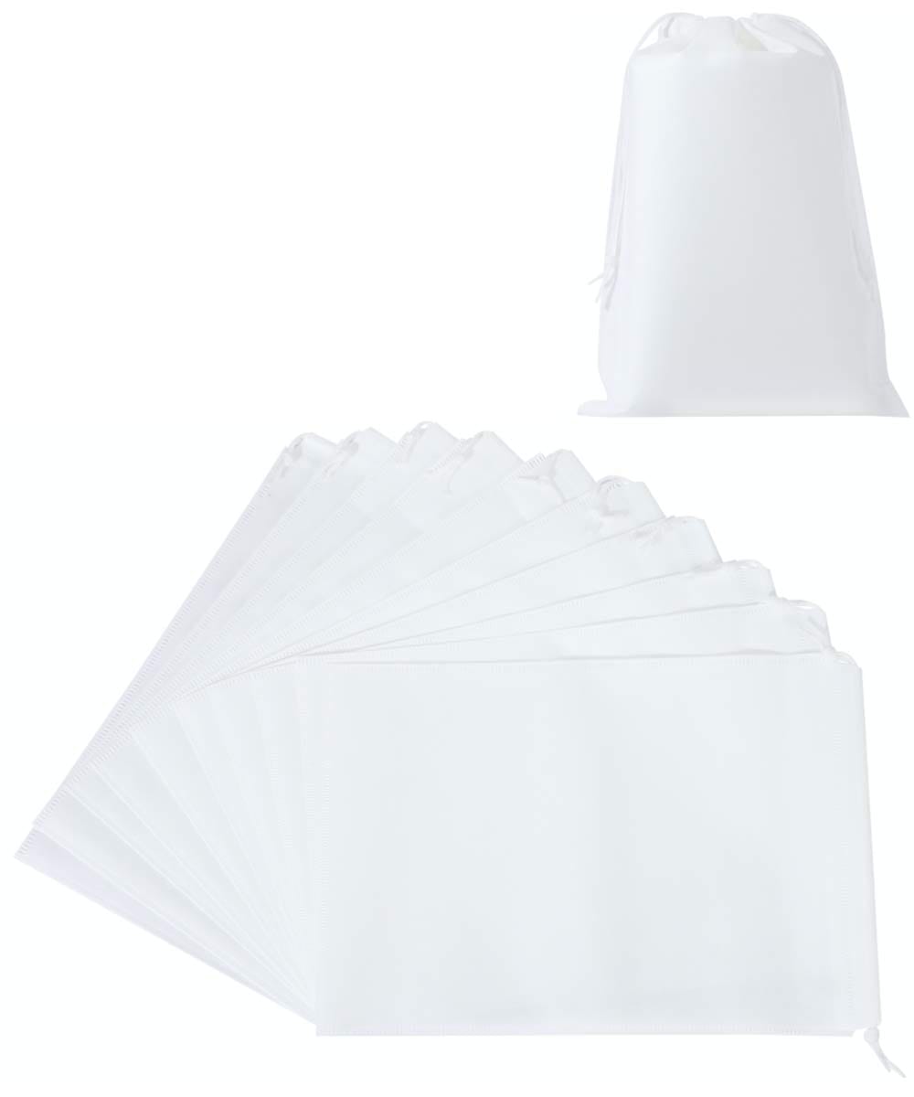 【楽天市場】【お買い物マラソン限定！最大5%OFF対象】 Chocople 収納袋 巾着 不織布 収納 10枚入り ラッピング 収納 袋 (白, 45×55cm)：UNDARBAR