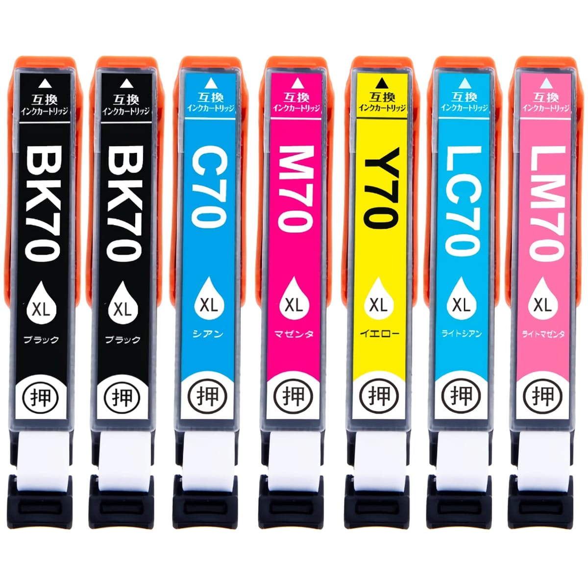 【楽天市場】【お買い物マラソン限定！最大5%OFF対象】 Epson エプソン 互換インクカートリッジ IC6CL70L 6色 +1(BK) 7個 マルチパック 大容量 残量表示：UNDARBAR