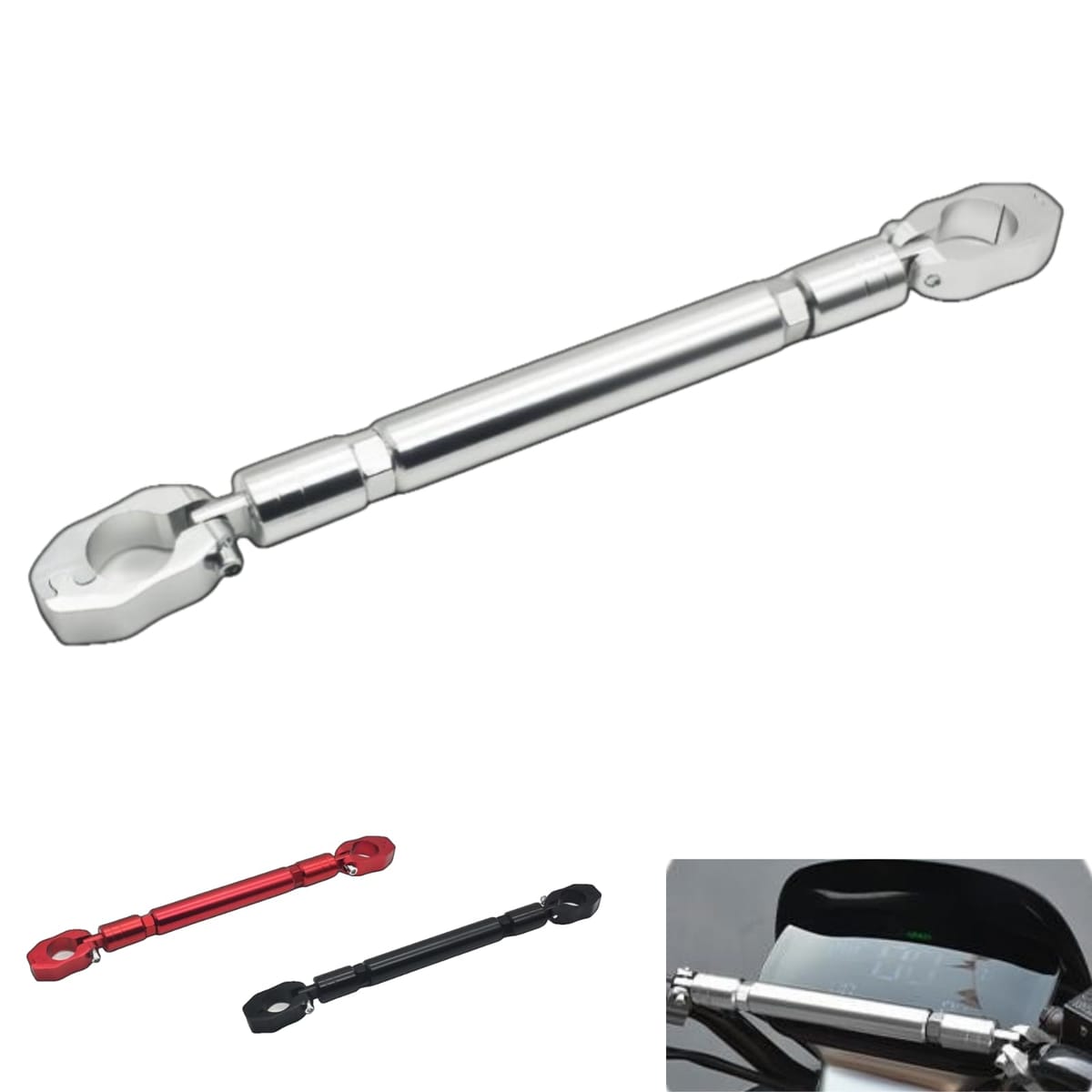 【楽天市場】【本日限定！最大5%OFF対象】 HAPPY SUGAR バイク ハンドルブレース バー カスタムパーツ スタビライザー 22mm ...