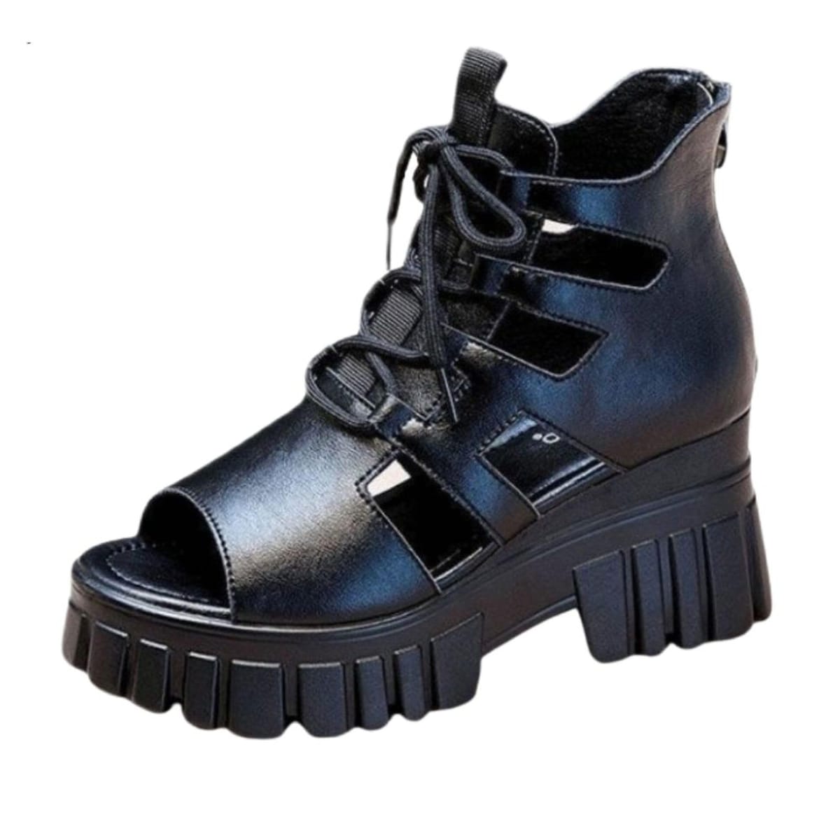 【楽天市場】[ALVEIN] サンダル 厚底 7cm グラディエーター グルカ レディース レースアップ オープントゥ カジュアル 脚長 スタイルアップ 美脚 バックジップ 通気性：UNDARBAR