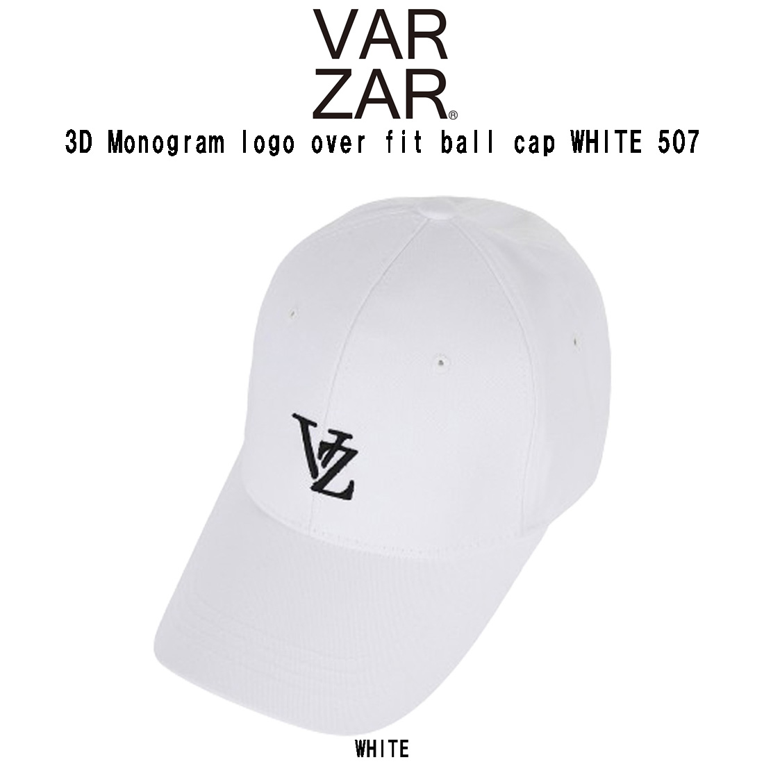【楽天市場】(SALE)VARZAR(バザール)キャップ 帽子 ワンポイント 刺繍 ロゴ オーバーフィット ユニセックス 3D ...