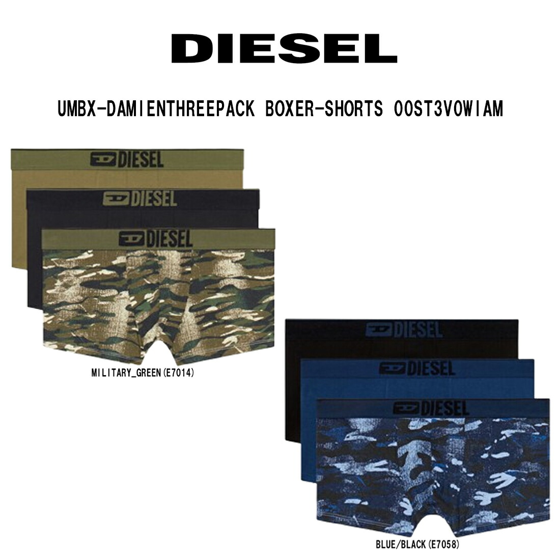 楽天市場】DIESEL(ディーゼル)ボクサーパンツ 前閉じ 5枚組 セット