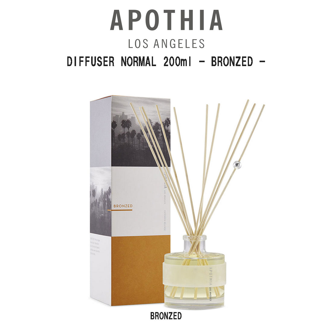 【楽天市場】APOTHIA(アポーシア)ディフューザー ブロンズド フレグランス アロマ オレンジ ジャスミン インテリア ギフト プレゼント DIFFUSER NORMAL 200ml ...