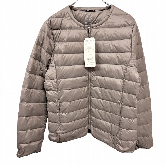 【楽天市場】【新品】Lemiore 軽量 インナーダウンジャケット 洗える 丸首 長袖 ナイロン100%(ダウン90%＋フェザー10%) M ダークベージュ レディース：Undo Rowa 楽天市場店