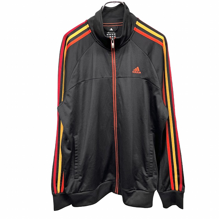 【楽天市場】【中古】アディダス adidas トラックジャケット ラグラン 長袖 ジップアップ ハイネック ポリ100% O XL ブラック 黒×オレンジ×赤×黄 レディース：Undo ...