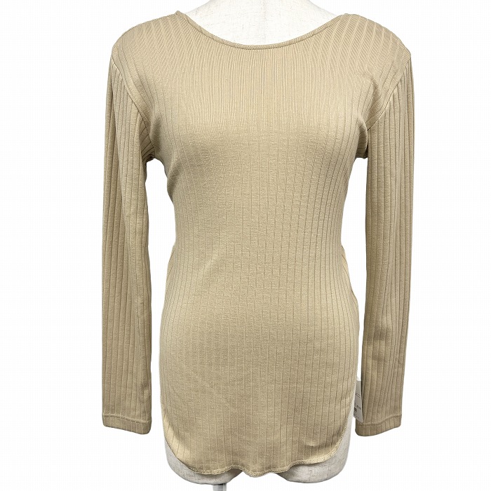 【楽天市場】ナノユニバース ライブラリー 【新品】nano・universe LIBRARY リブカットソー 背中スプーンネック 長袖 ポリ×綿 38 ベージュ レディース：Undo Rowa ...