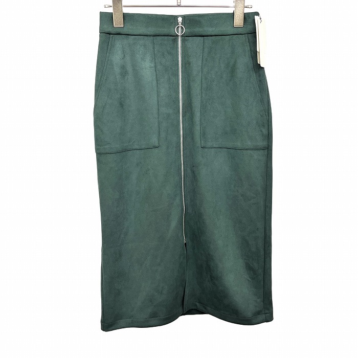 【楽天市場】【新品】MURUA フェイクスエード カットソータイトベイカースカート フロントファスナー ポリエステル×ポリウレタン F 緑 レディース：Undo Rowa 楽天市場店