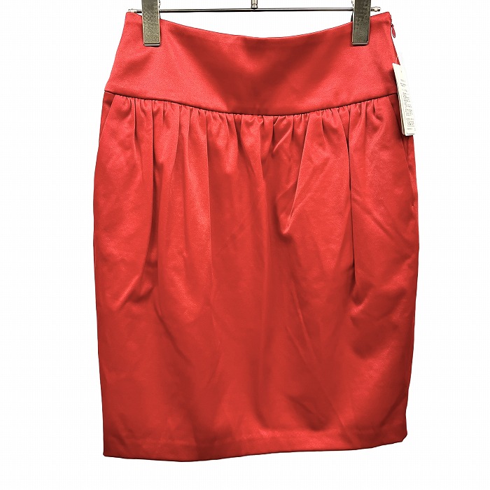 【楽天市場】スピックアンドスパン 【新品】Spick ＆ Span ダブルサテンギャザースカート 無地 ナイロン×レーヨン×ポリウレタン 38 レッド レディース：Undo Rowa 楽天市場店