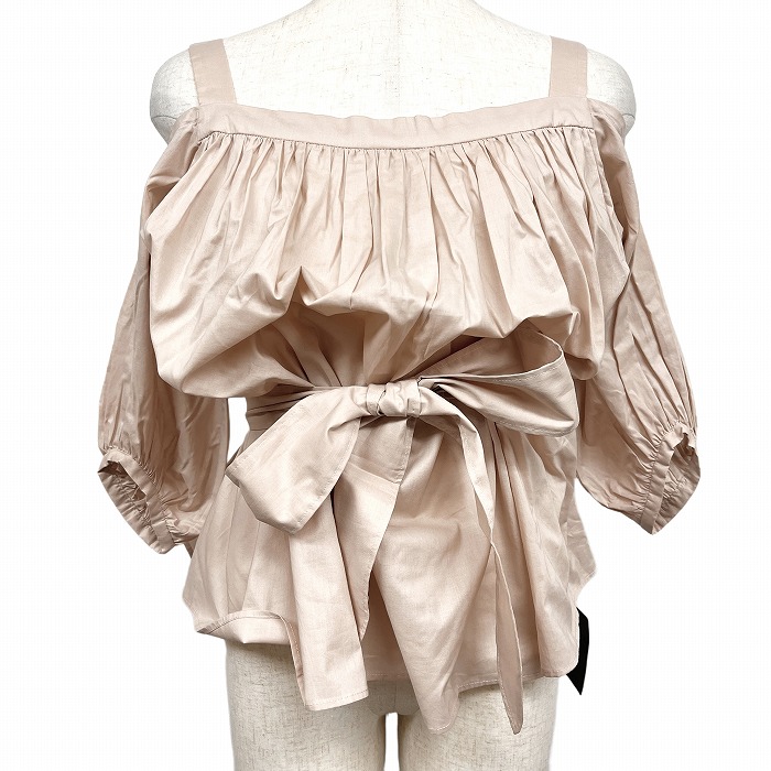 【楽天市場】ナノユニバース 【新品/訳アリ】 プルオーバー オフショルダー ギャザー ブラウス 7分袖 無地 綿100% F ピンクベージュ レディース：Undo Rowa 楽天市場店