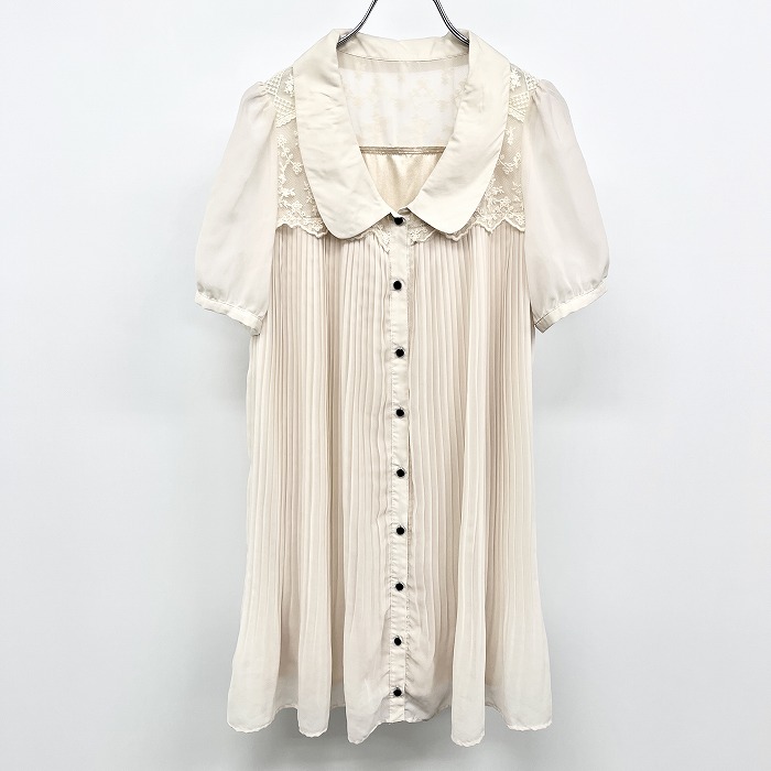 【楽天市場】【中古】MINIMUM MINIMUM ミニマムミニマム M レディース 薄手 シフォンシャツチュニック シャツワンピース 裏地付き 半袖 ポリ100% ベージュ系：Undo ...