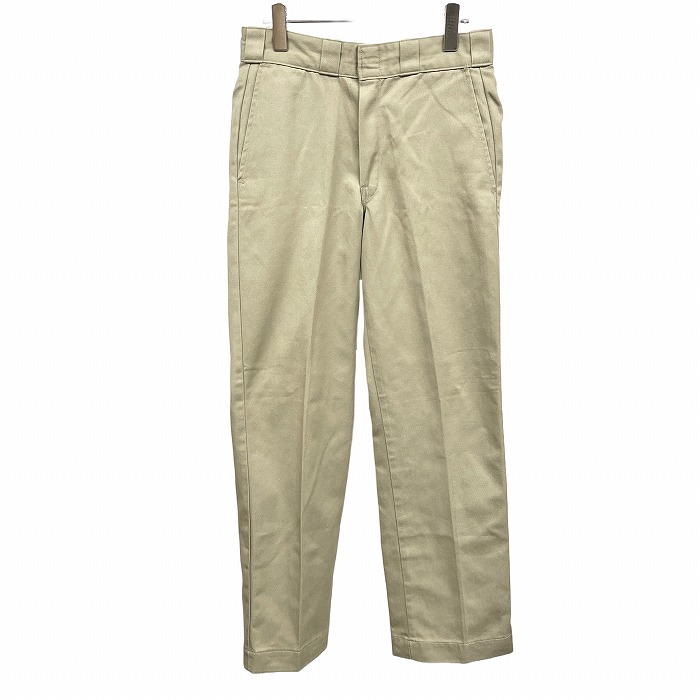 【楽天市場】【中古】ディッキーズ Dickies ワークパンツ チノパンツ ストレート ジップフライ ロゴパッチ ロング ボトムス ポリ×綿 28 ベージュ系 メンズ：Undo Rowa 楽天市場店