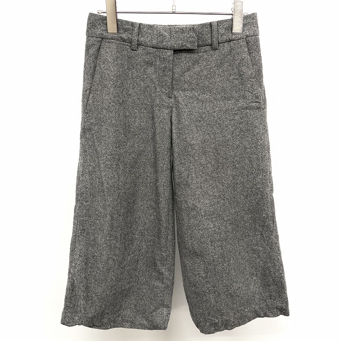 【楽天市場】【中古】Theory セオリー XO (55) レディース クロップド ワイドパンツ キュロットパンツ 無地 日本製 アルパカ×ナイロン メランジ×グレー：Undo Rowa 楽天市場店