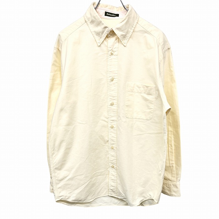 【楽天市場】【中古】エディーバウアー Eddie Bauer オックスフォードシャツ 長袖 ボタンダウン 襟とカフスにストライプ柄裏地 綿100% S イエロー 黄色 メンズ：Undo ...