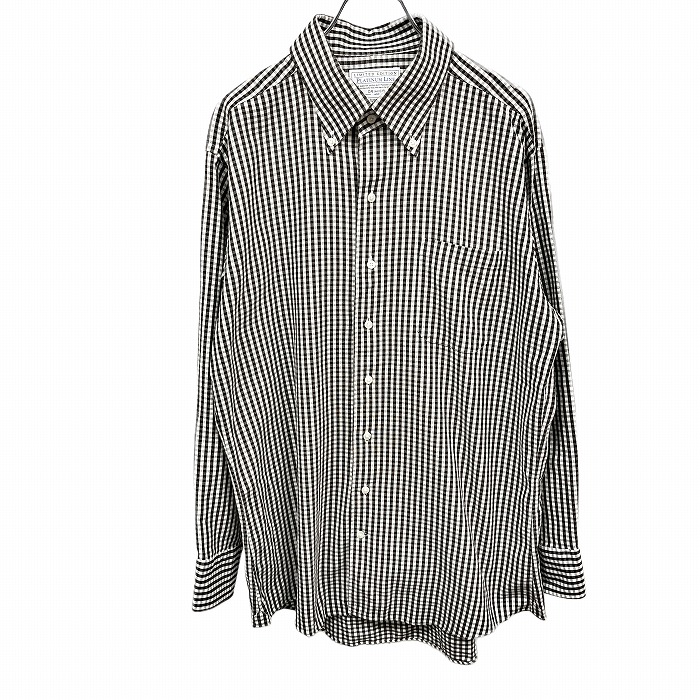 【楽天市場】【中古】オリヒカ ORIHICA シャツ チェック ボタンダウン 長袖 ポケット フレンチフロント 綿100% LL XL (43-82) ダークブラウン こげ茶×白 メンズ ...