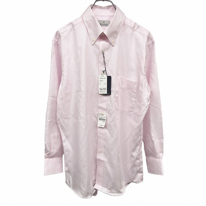 【楽天市場】【新品】Brinkers ドレスシャツ ワイシャツ ヘリンボーン ボタンダウン 長袖 胸ポケット 綿100% コットン100% 39-78 ピンク メンズ：Undo Rowa 楽天市場店