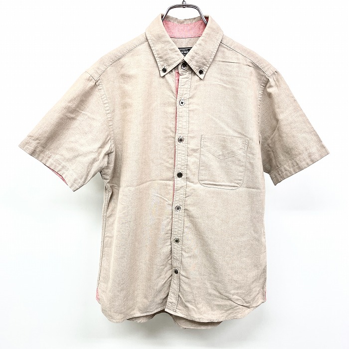 【楽天市場】【中古】ビームス BEAMS オックスフォードシャツ 半袖 ボタンダウン 無地 胸ポケット 綿100% コットン S 茶系 ヘザーブラウン×ヘザーピンク メンズ：Undo Rowa ...
