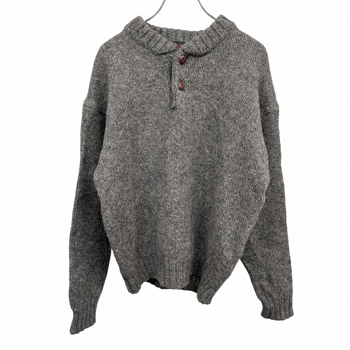 【楽天市場】【中古】コンバース CONVERSE ニット セーター ヘンリーネック 無地 長袖 プルオーバー ロングスリーブ ウール×ナイロン L ヘザーグレー メンズ：Undo Rowa 楽天市場店