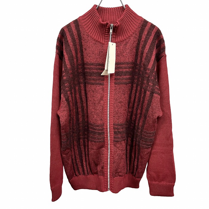 【楽天市場】ミスタージュンコ 【新品/訳アリ】Mr. JUNKO ニット カーディガン ジップアップ モックネック 長袖 毛×アクリル×ナイロン L 赤 メンズ：Undo Rowa 楽天市場店