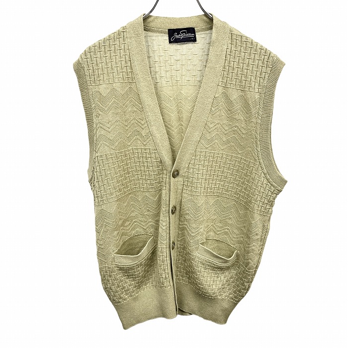 【楽天市場】【中古】ジャックニクラス JACK NICKLAUS ゴルフ ベスト カーディガン シェブロン ジャカード Vネック 麻×アクリル M ベージュグリーン メンズ：Undo Rowa ...