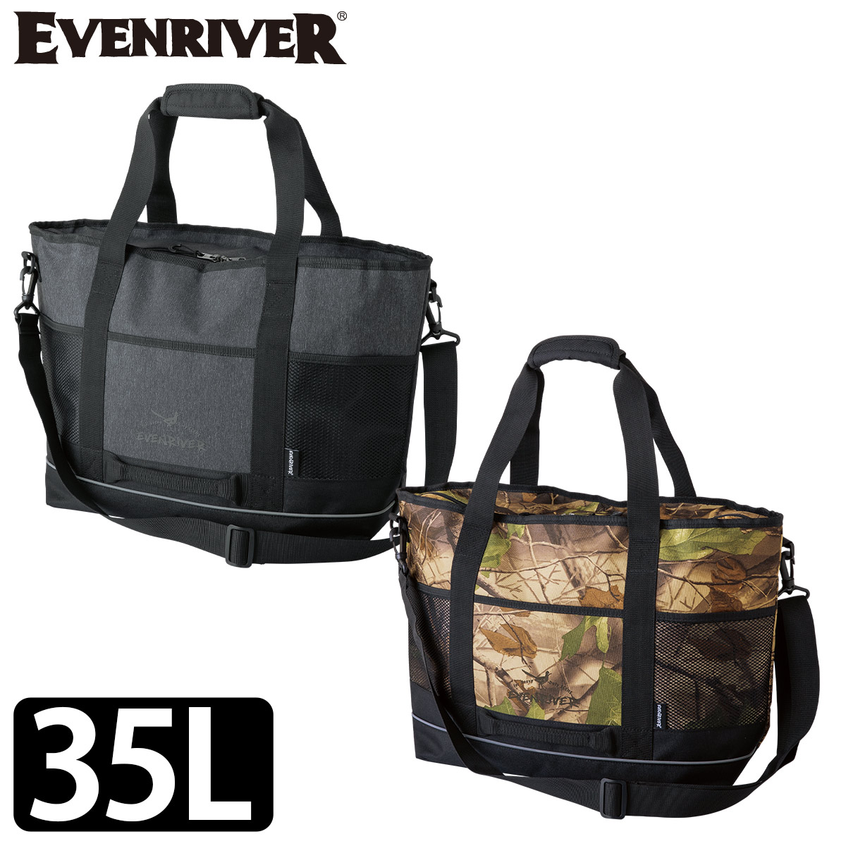 【楽天市場】2025年新商品 EVENRIVER イーブンリバー トートバッグ(チャック付き) 35L ERG02 収納力抜群 仕事用 現場用バック メンズ 男性用 肩掛けバック W54× ...