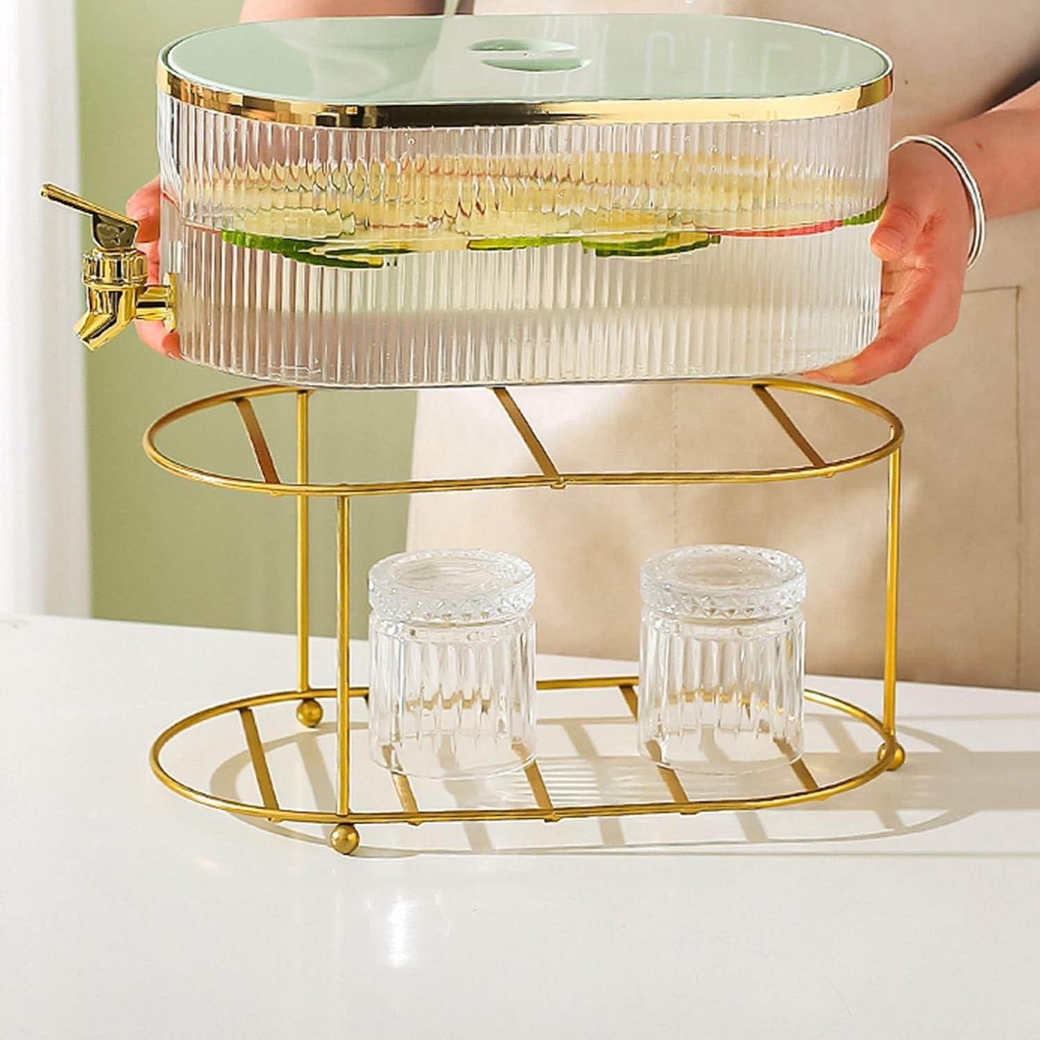 【楽天市場】大容量 冷水筒 5L 麦茶ポット 4L ドリンクピッチャー 冷蔵庫ポット 広口 透明 洗いやすい 蛇口付き 蓋付き 貯蔵容器 冷蔵庫ジャグ ドリンクサーバー ビュッフェ台 家庭用 ...