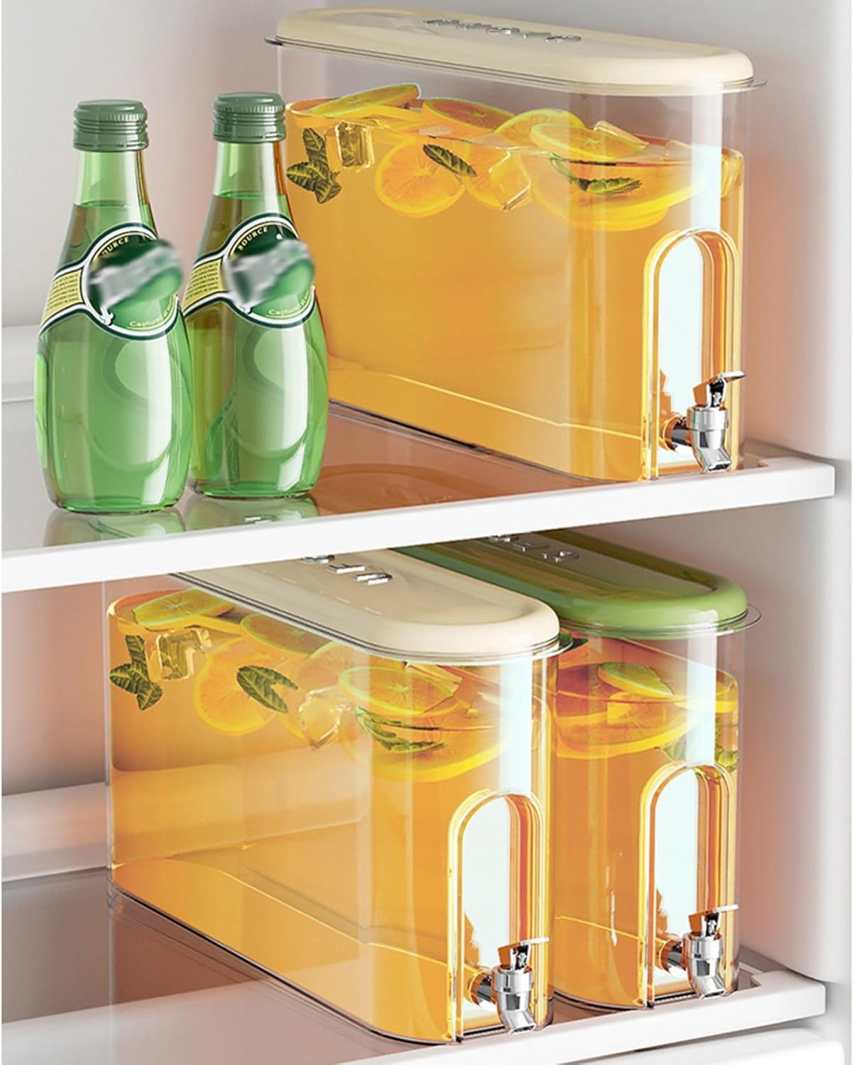 【楽天市場】冷蔵庫 横置き 蛇口付き 冷水筒 4L 大容量 省スペース クリア 麦茶ポット 飲料水バケット 蓋付き 冷蔵庫ポット ウォーターピッチャー：UNIIS通販