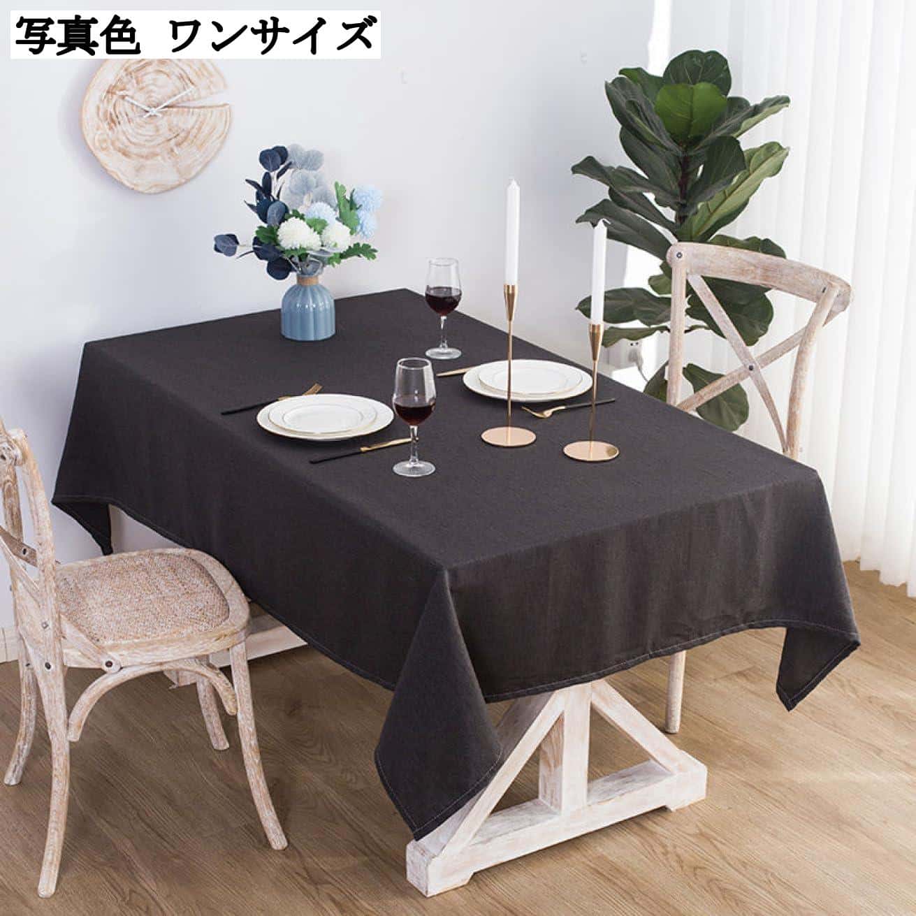 【楽天市場】テーブルクロス テーブルカバー コットン製 撥水加工 北欧風 無地 防カビ 耐久性 120x120cm エスニック柄 食卓カバー ダイニング用 レストラン用 テーブルマット マルチ ...