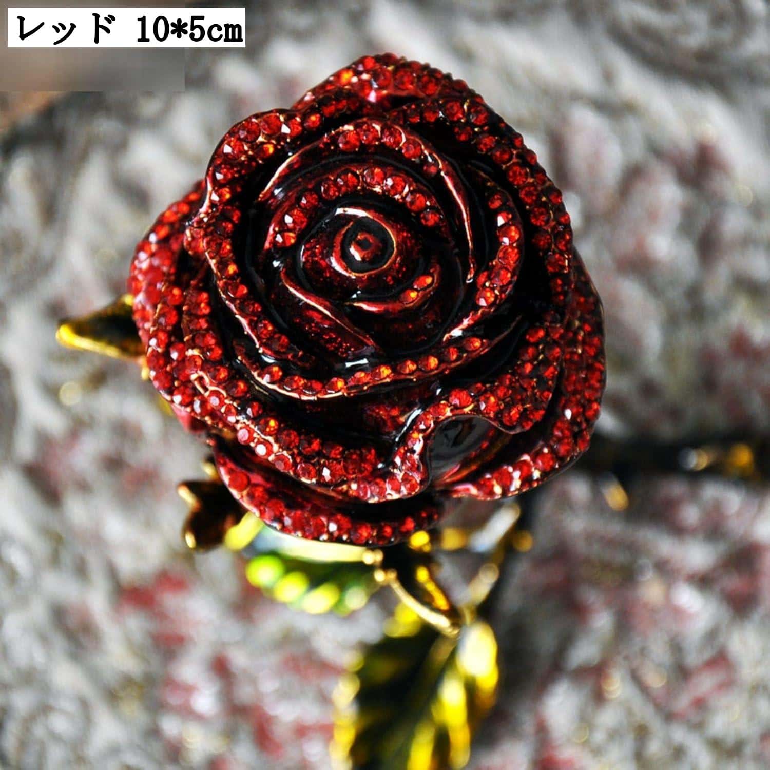 【楽天市場】ローズ型 アクセサリーケース 小物入れ インテリア 置物 メタル ジュエリー収納 リングケース 宝石箱 ギフト バレンタインデー 母の日 レッド 10*5cm：UNIIS通販