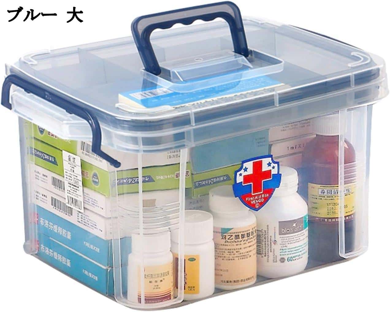 【楽天市場】救急箱 薬箱 透明 取っ手付き 薬入れケース ピルケース 携帯用 応急手当 収納ボックス 多機能 耐湿 遮光 家庭用 子供 患者：UNIIS通販