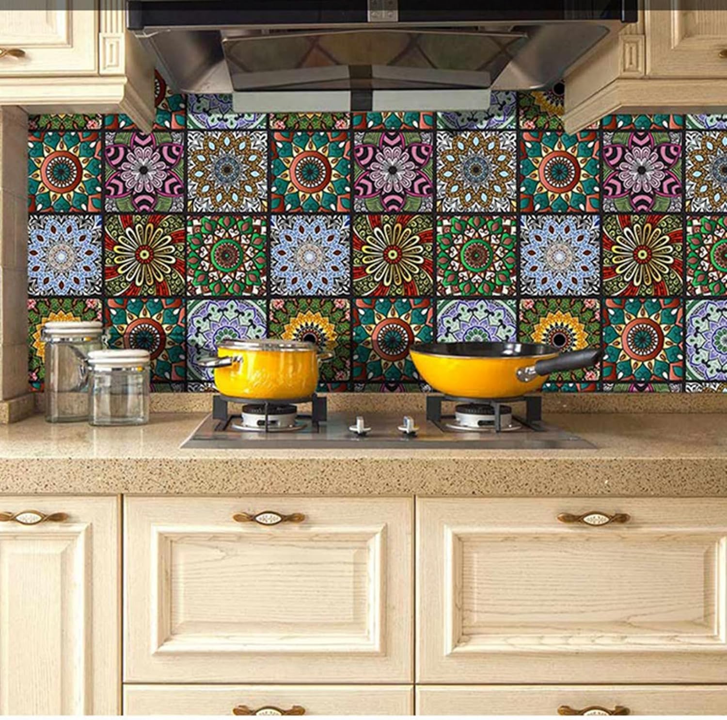 【楽天市場】防水 防油 防カビ モザイクタイルシール ウォールステッカー 壁紙シール キッチンシール 洗面所 浴室 台所 賃貸 壁紙デコレーション 簡単貼付け 北欧風 雰囲気変貌 はがせる ...