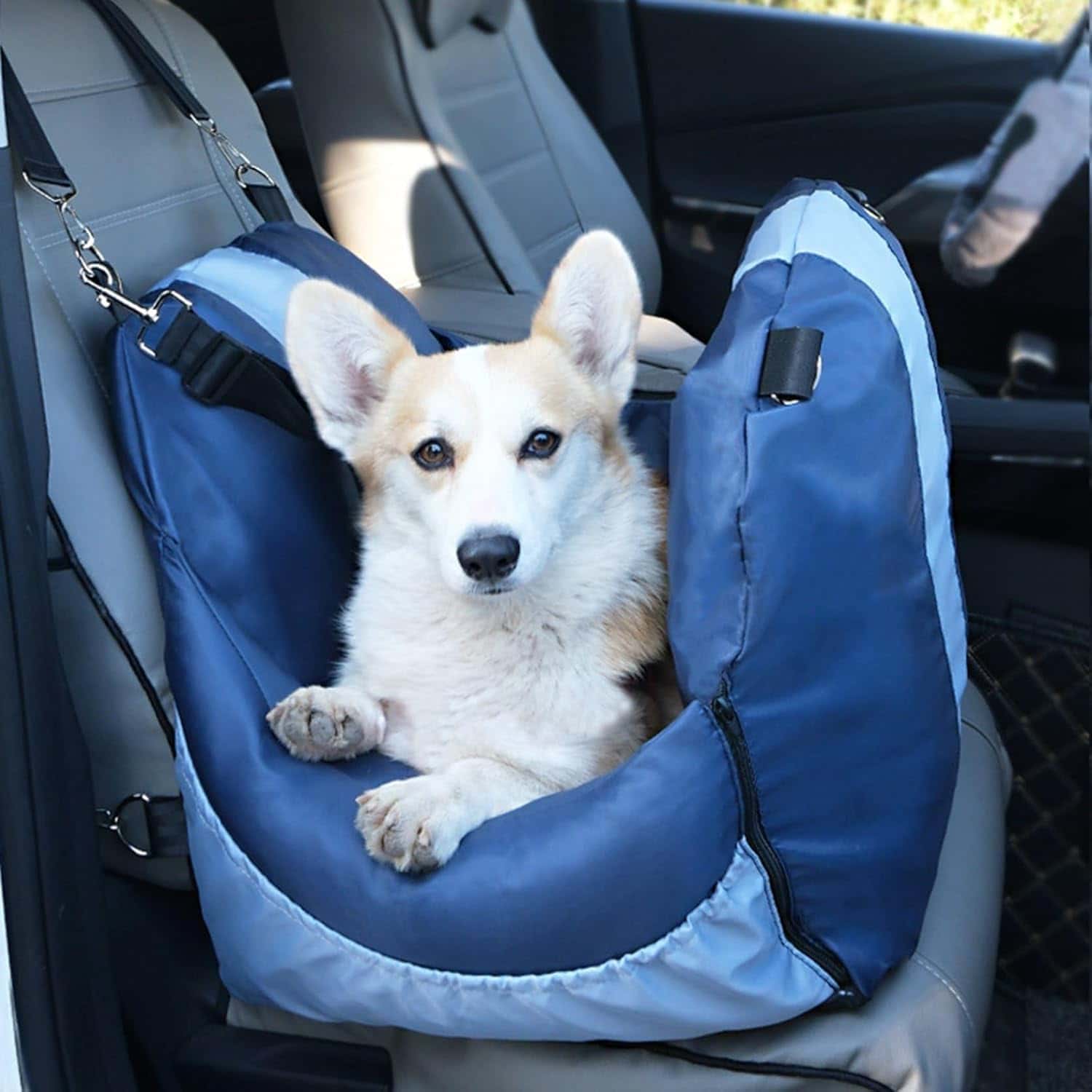 【楽天市場】ペット ドライブ ボックス 助手席 キャリーバッグ シートベルト付き 犬 用 車 旅行キャリア カーシート 滑り止め 耐摩耗 取り外し可能 洗濯可能 汚れ防止 車用 ペットキャリー ...