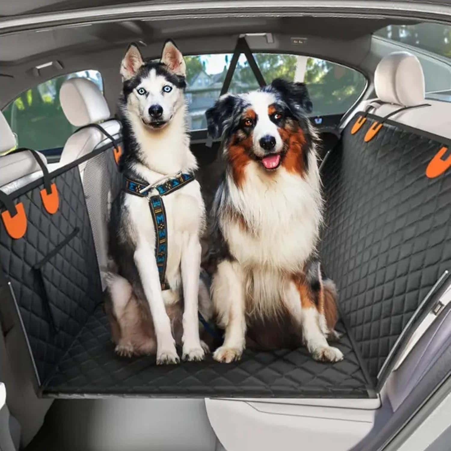 【楽天市場】犬用カーシート 後部座席専用 折り畳み式 飛び出し防止 酔い防止 ペットシートカバー ブラック 176x132cm 大型・中型・小型犬・猫対応：UNIIS通販