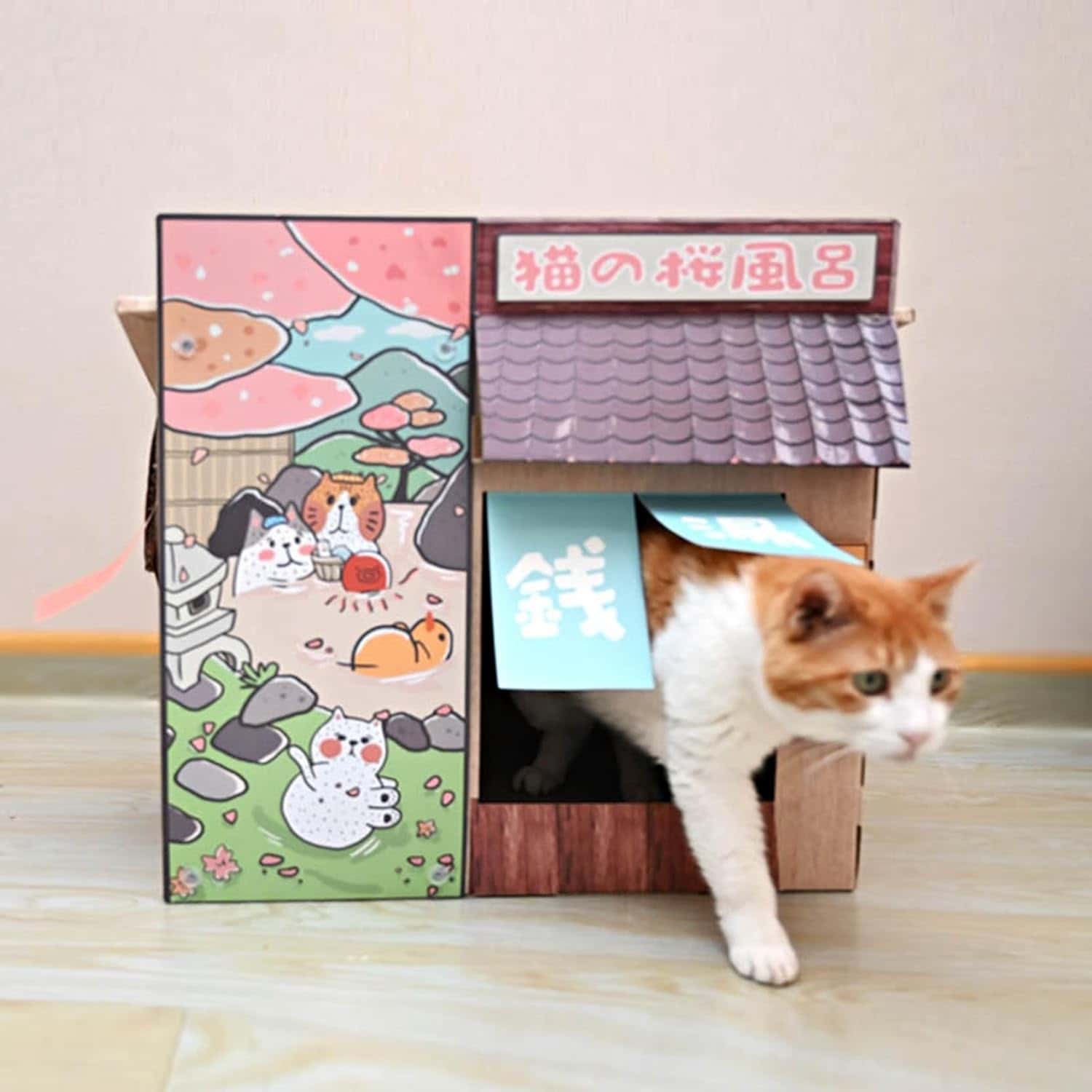 【楽天市場】猫爪磨き ペットハウス 段ボール製 猫箱 高密度 おもちゃ付き 通気性抜群 家具傷防止 ストレス発散 ぐっすり眠れる 猫ハウス 運動不足解消 猫爪とぎベッド：UNIIS通販